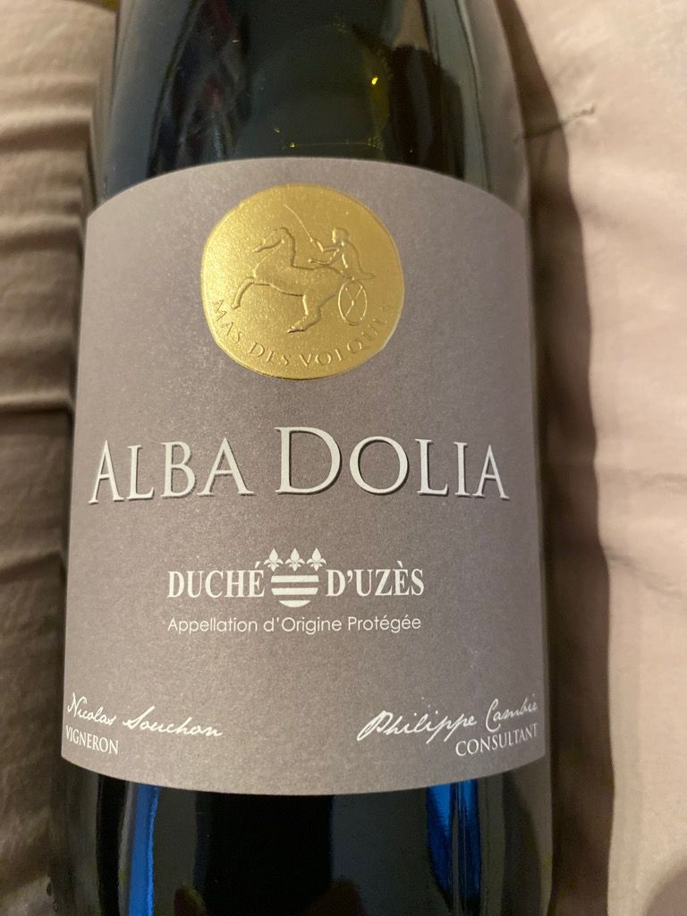 2020 Mas des Volques Duché d'Uzès Blanc Alba Dolia, France, Rhône ...