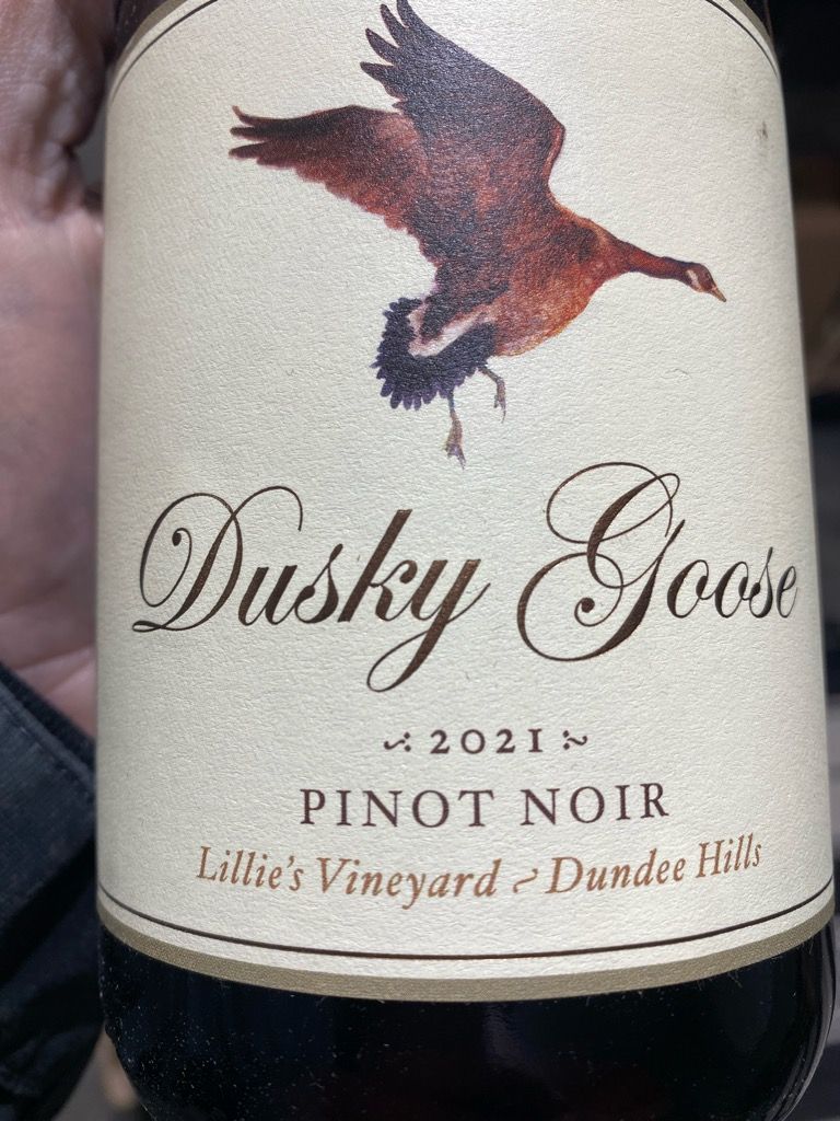 2022 Dusky Goose Pinot Noir Lillie's Vineyard, USA, Oregon, Willamette ...