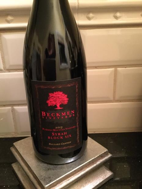 2013 Beckmen Vineyards Syrah Block Six Purisima Mountain Vineyard, USA ...