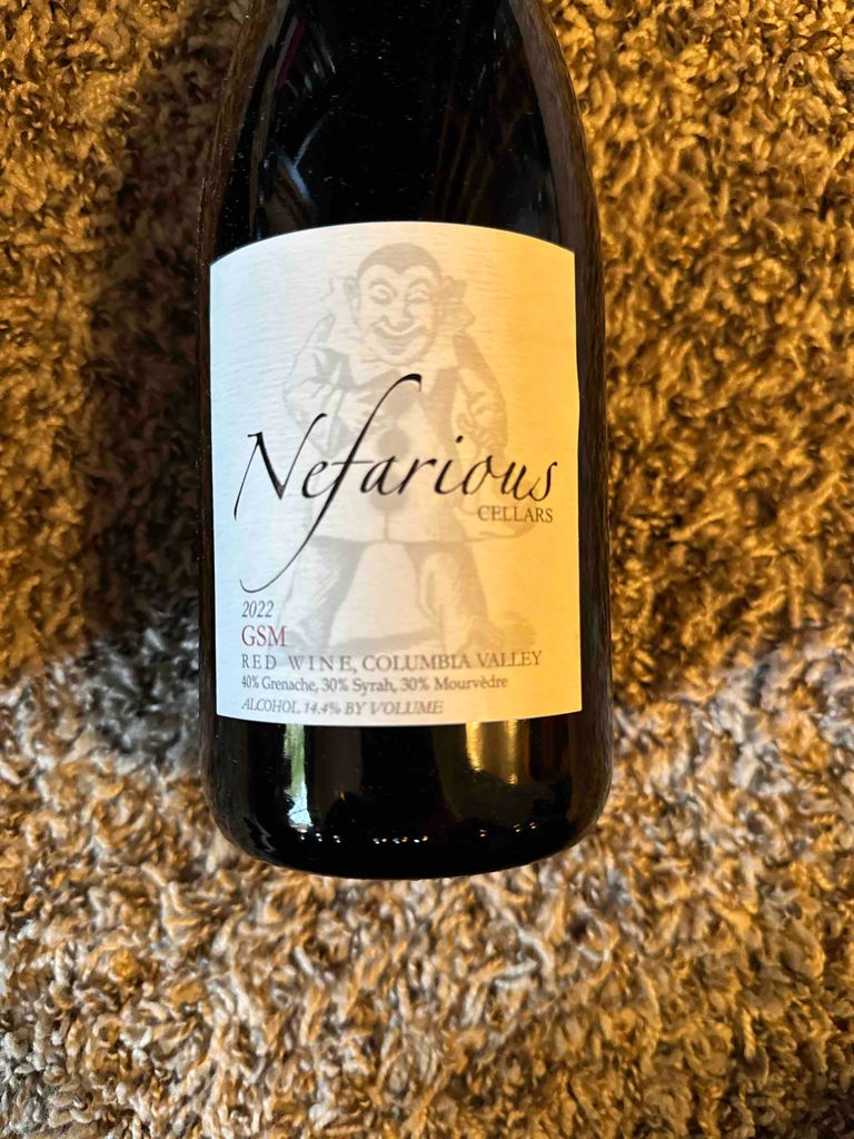 2022 Nefarious Cellars GSM, USA, Washington, Columbia Valley ...