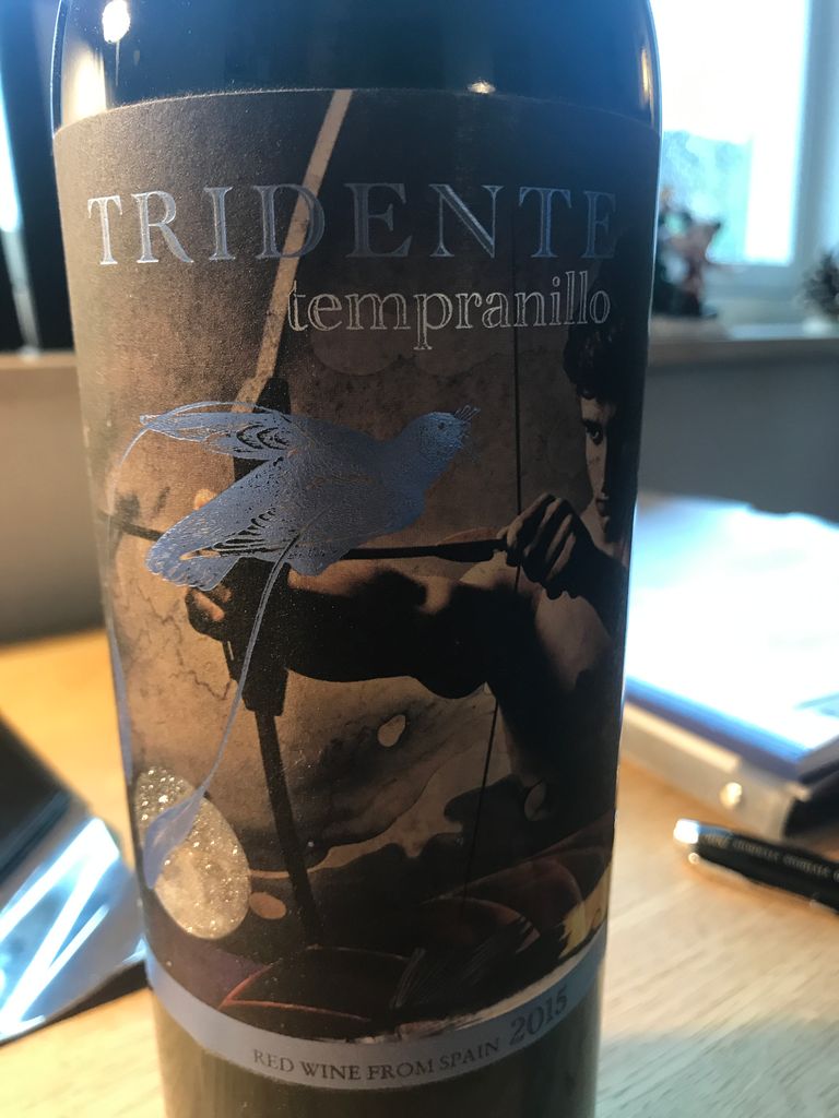 2015 Bodegas Tridente Tempranillo, Spain, Castilla y León, Vino de la ...