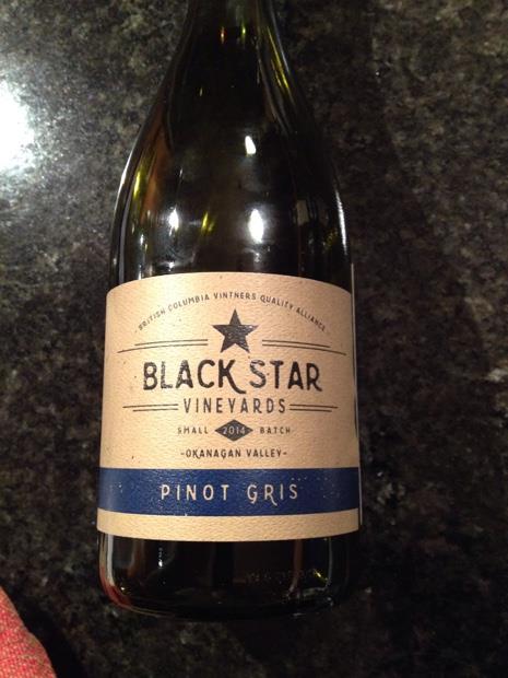 2014 Black Star Vineyards Pinot Gris Small Batch, Canada, British ...