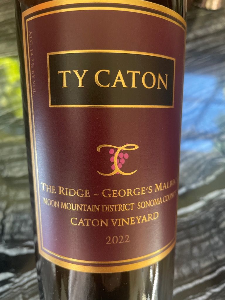 2022 Ty Caton Malbec The Ridge-Georges Caton Vineyard, USA, California ...