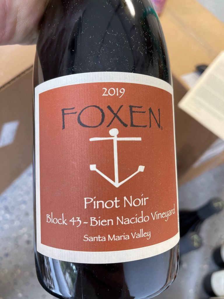 2019 Foxen Pinot Noir Block 43 Bien Nacido Vineyard, USA, California ...