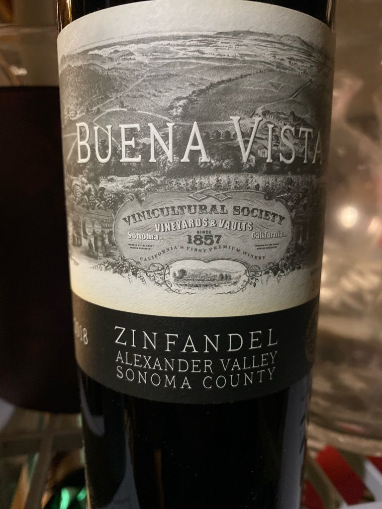 2018 Buena Vista Zinfandel, USA, California, Sonoma County, Alexander ...