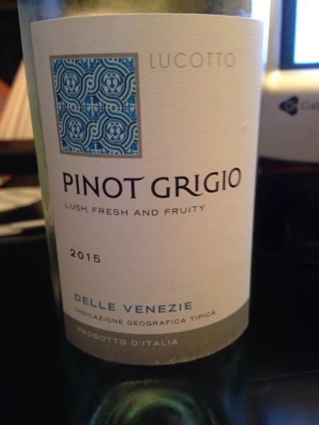 2015 Lucotto Pinot Grigio Delle Venezie, Italy, Delle Venezie ...