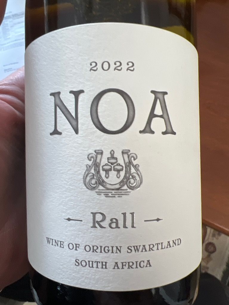 2022 Rall Chenin Blanc Noa, South Africa, Coastal Region, Swartland ...