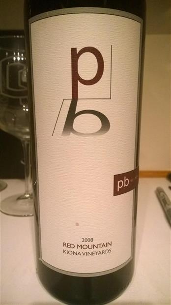 2008 PB Wines (Rasa Vineyards) Kiona Vineyard Red Mountain, USA ...