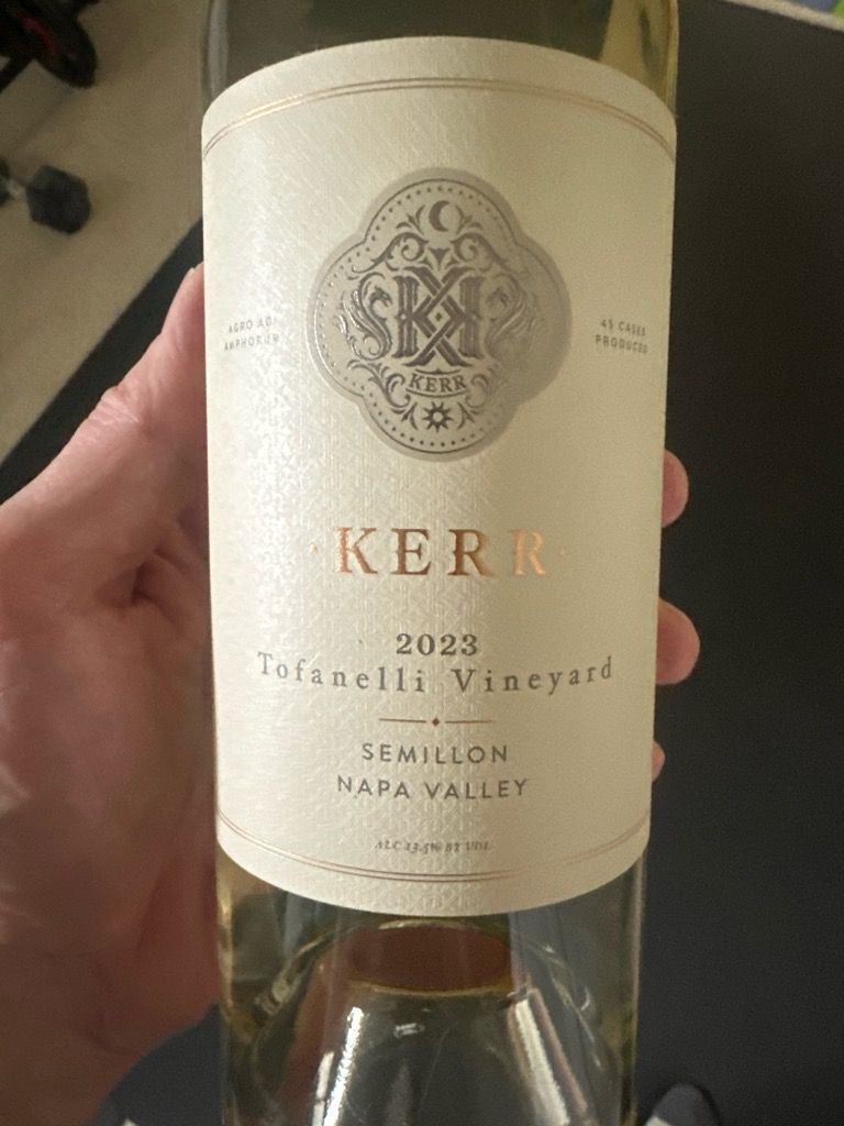 2023 Kerr Cellars Sémillon Tofanelli Vineyard, USA, California, Napa ...