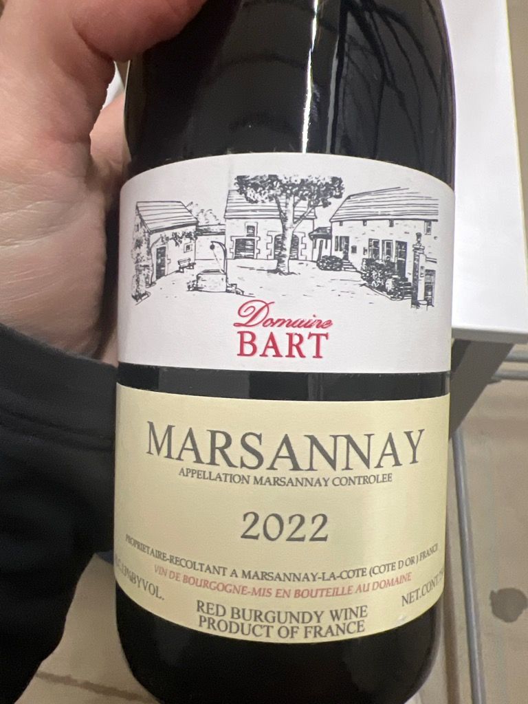 2023 Domaine Bart Marsannay, France, Burgundy, Côte de Nuits, Marsannay ...