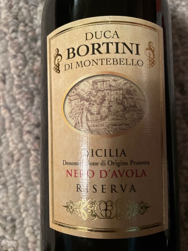 2018 Angelo Rocca & Figli Terre Siciliane Duca Bortini di Montebello ...