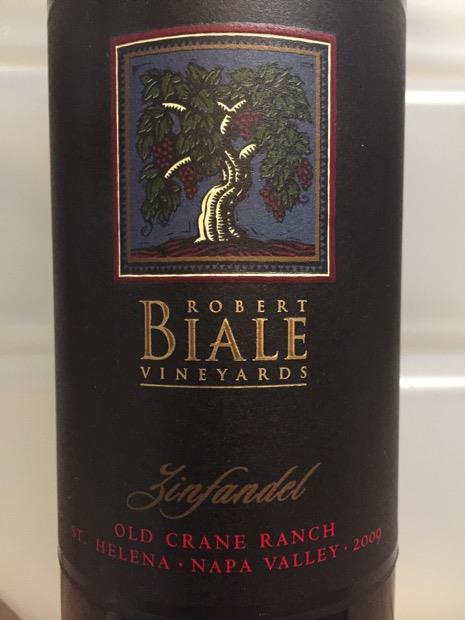 2009 Robert Biale Zinfandel Old Crane Ranch, USA, California, Napa ...