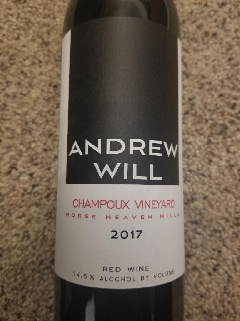 2017 Andrew Will Champoux Vineyard, USA, Washington, Columbia Valley ...