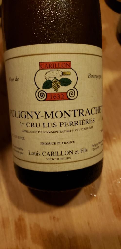 2000 Louis Carillon Puligny-Montrachet 1er Cru Les Perrières, France ...