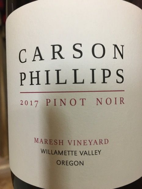 2017 Carson Phillips Pinot Noir Baptista Maresh Vineyard, USA, Oregon ...