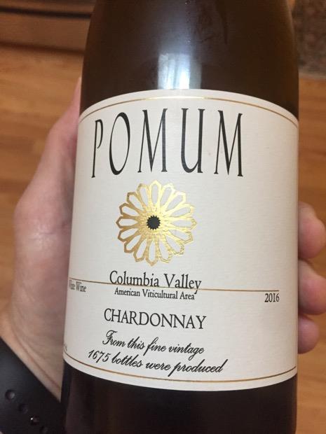 2016 Pomum Cellars Chardonnay, USA, Washington, Columbia Valley ...