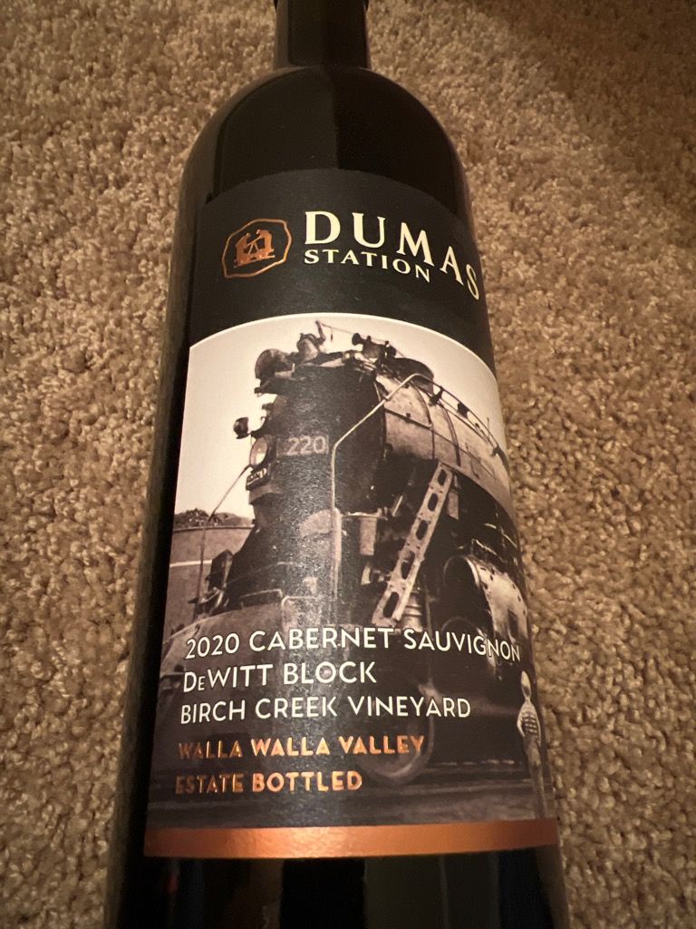 2020 Dumas Station Cabernet Sauvignon DeWitt Block Birch Creek, USA ...
