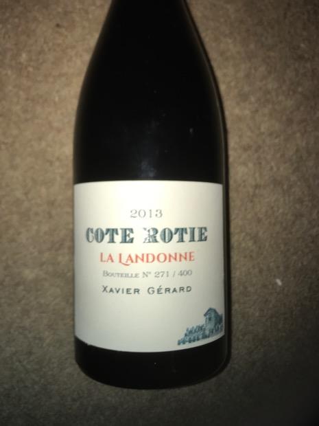 2013 Xavier Gerard Côte-Rôtie La Landonne, France, Rhône, Northern ...