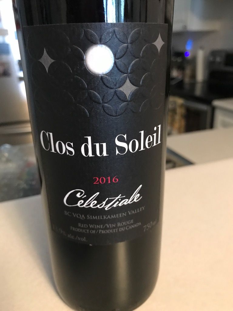 2016 Clos du Soleil Celestiale, Canada, British Columbia, Similkameen ...