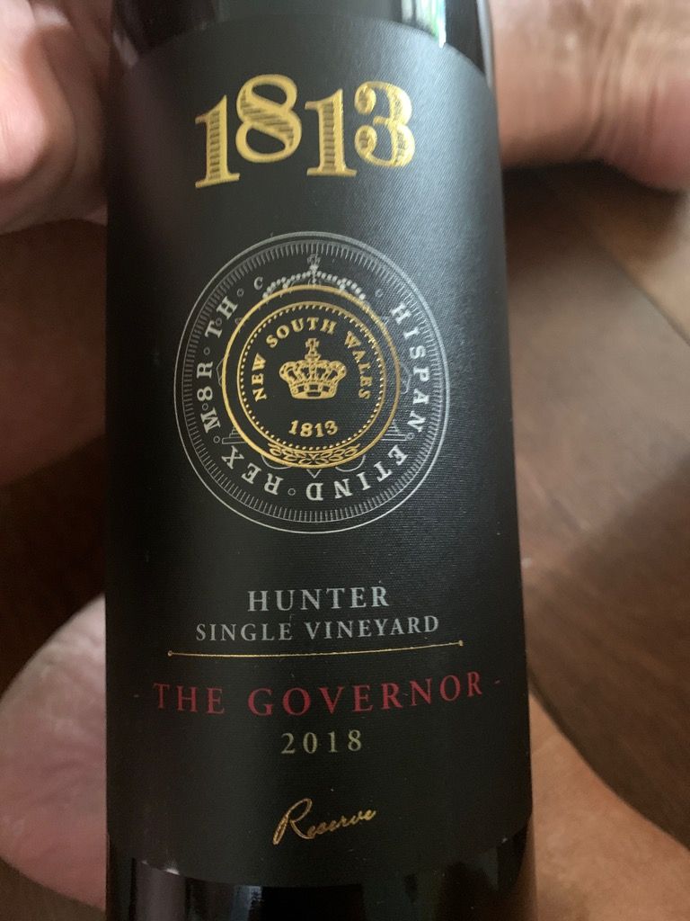 2018 1813 Wines Shiraz The Governor Single Vineyard, Australia, New ...