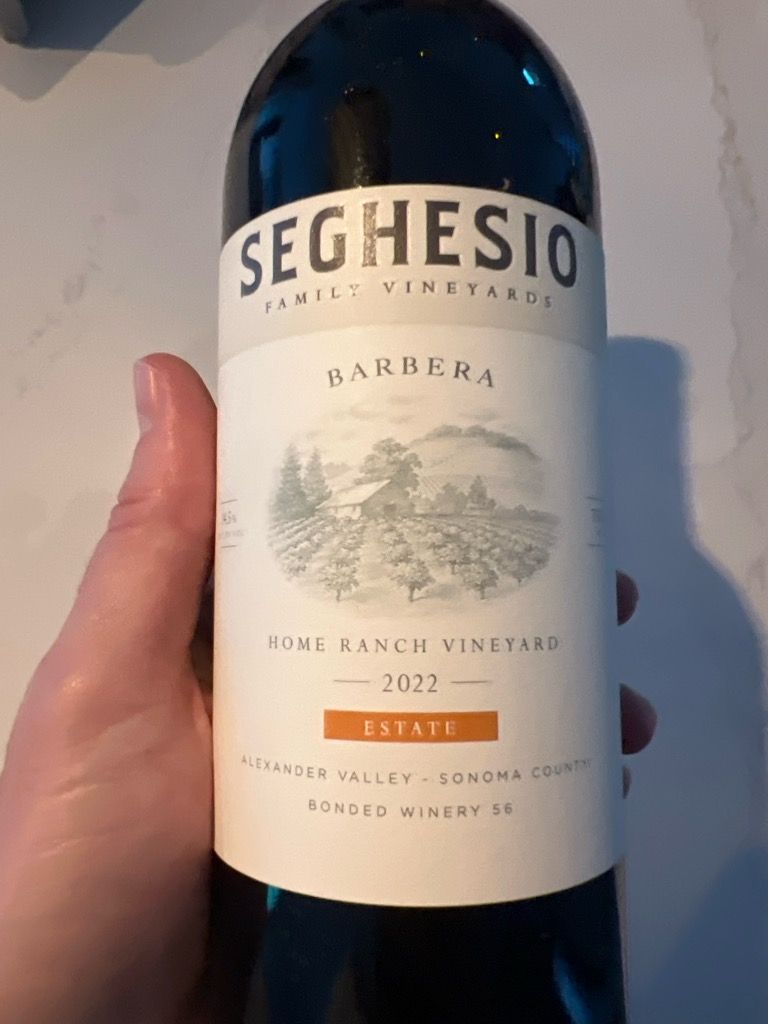 2022 Seghesio Family Vineyards Barbera Estate Home Ranch, USA ...