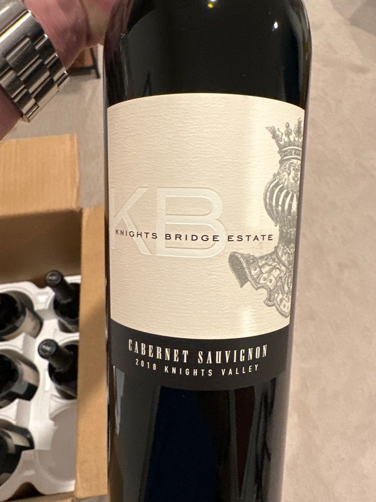 2019 Knights Bridge Cabernet Sauvignon Estate Knights Valley, USA ...