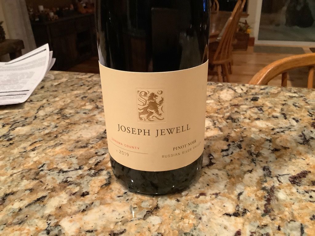 2019 Joseph Jewell Pinot Noir, USA, California, Sonoma County, Russian ...