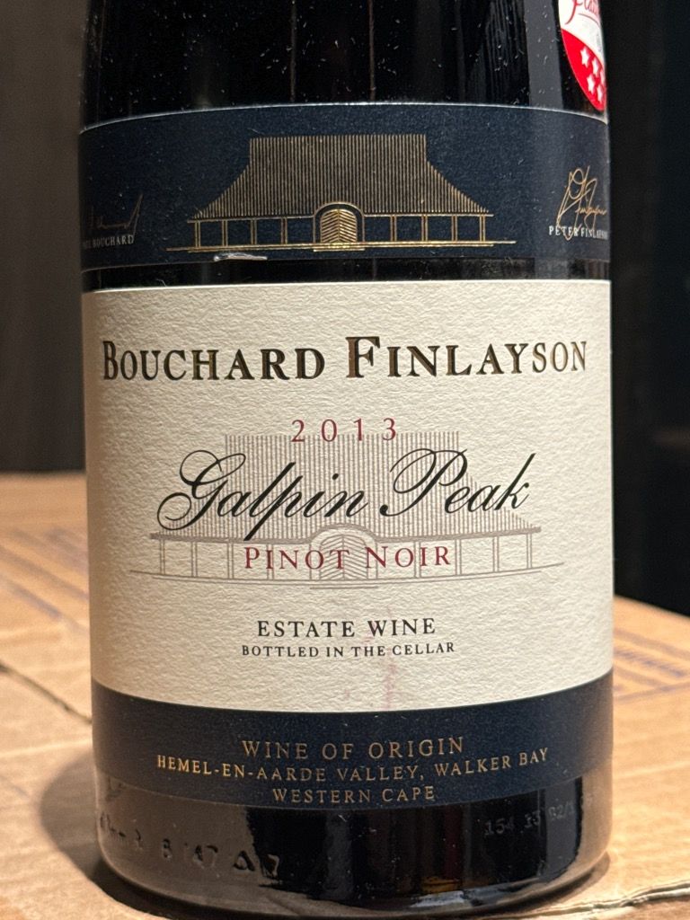 2013 Bouchard Finlayson Pinot Noir Galpin Peak, South Africa, Cape ...