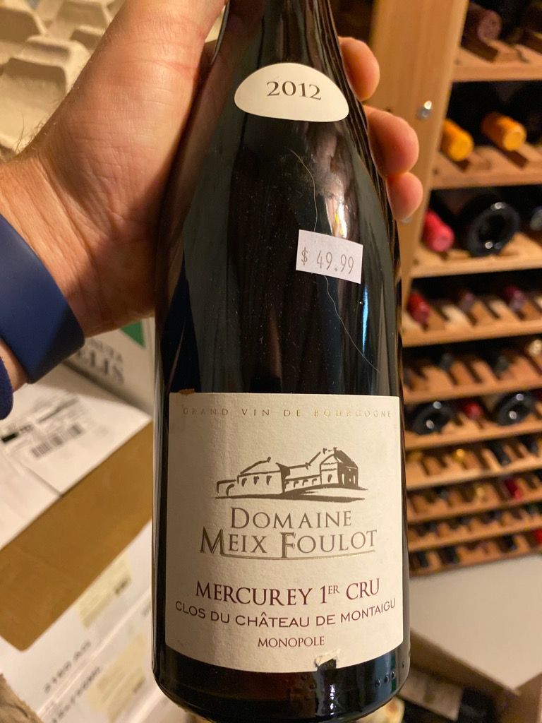 2012 Domaine du Meix-Foulot Mercurey 1er Cru Clos du Château de ...