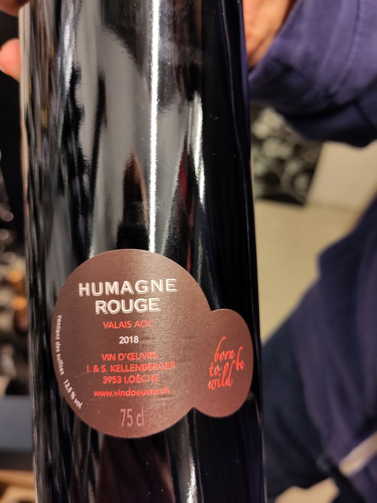 2020 Vin d'Oeuvre Humagne Rouge Born To Be Wild, Switzerland, Valais ...