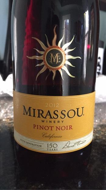 NV Mirassou Cellars Pinot Noir, USA, California, Central Coast, Santa ...