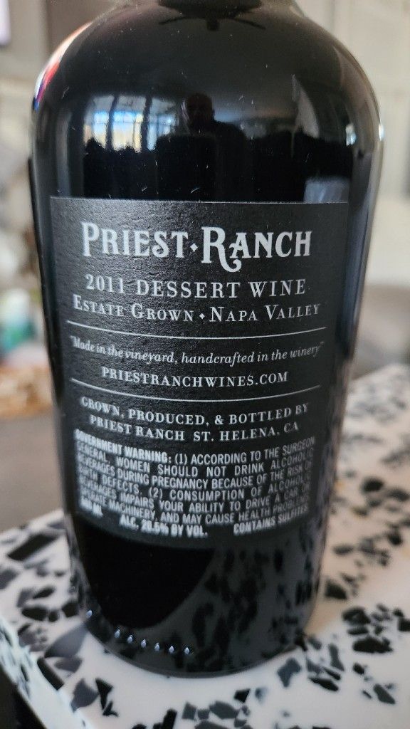 2011 Priest Ranch Dessert Wine, USA, California, Napa Valley ...