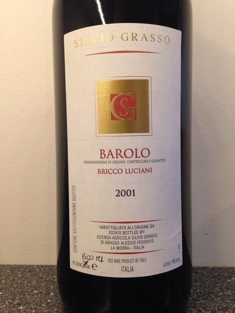 2001 Silvio Grasso Barolo Bricco Luciani, Italy, Piedmont, Langhe ...