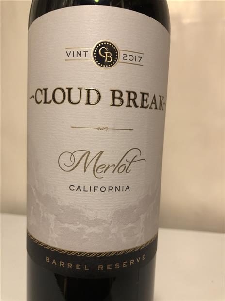 2017 Cloud Break Merlot, USA, California, Central Coast - CellarTracker