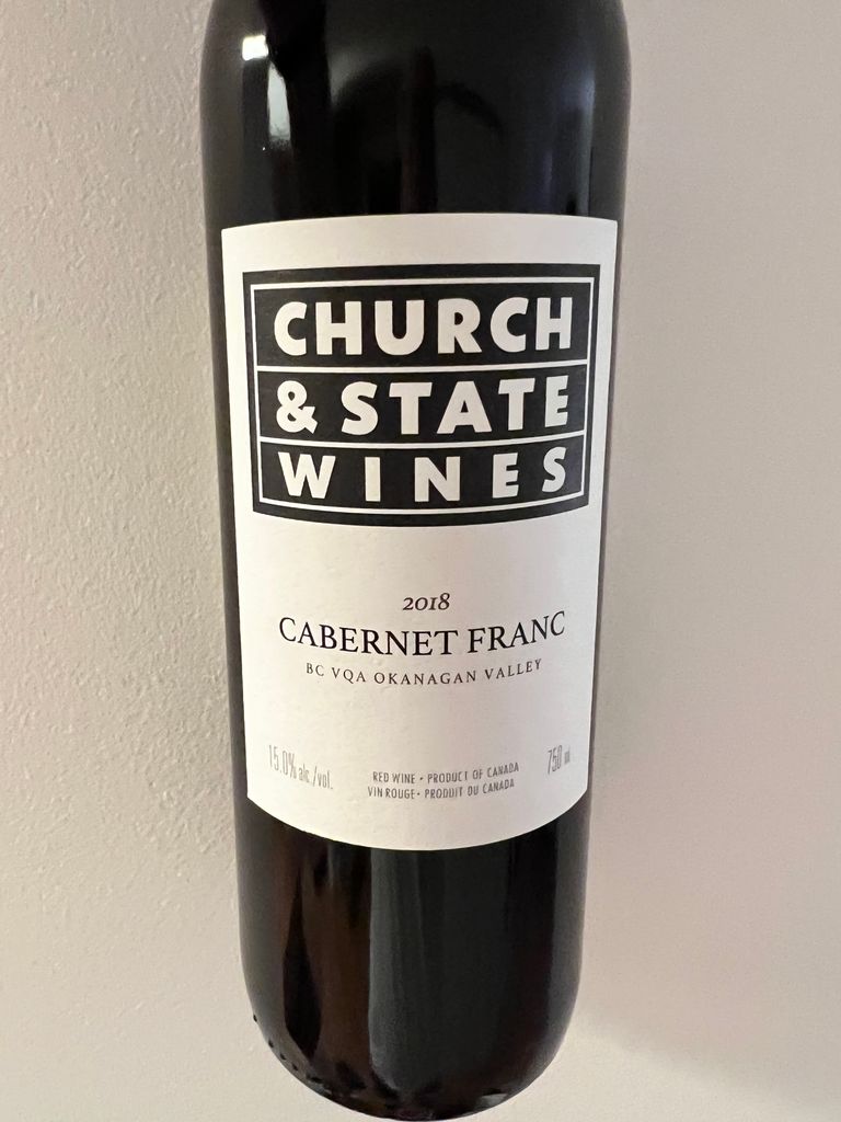 2020 Church & State Wines Cabernet Franc, Canada, British Columbia ...