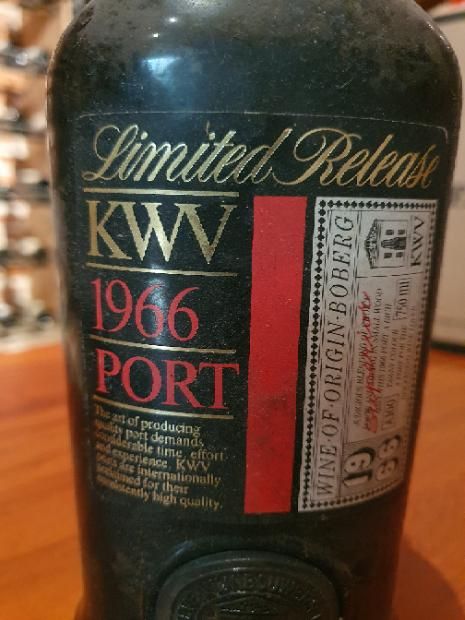 1965 KWV Limited Release Vintage Port, South Africa, Coastal Region ...