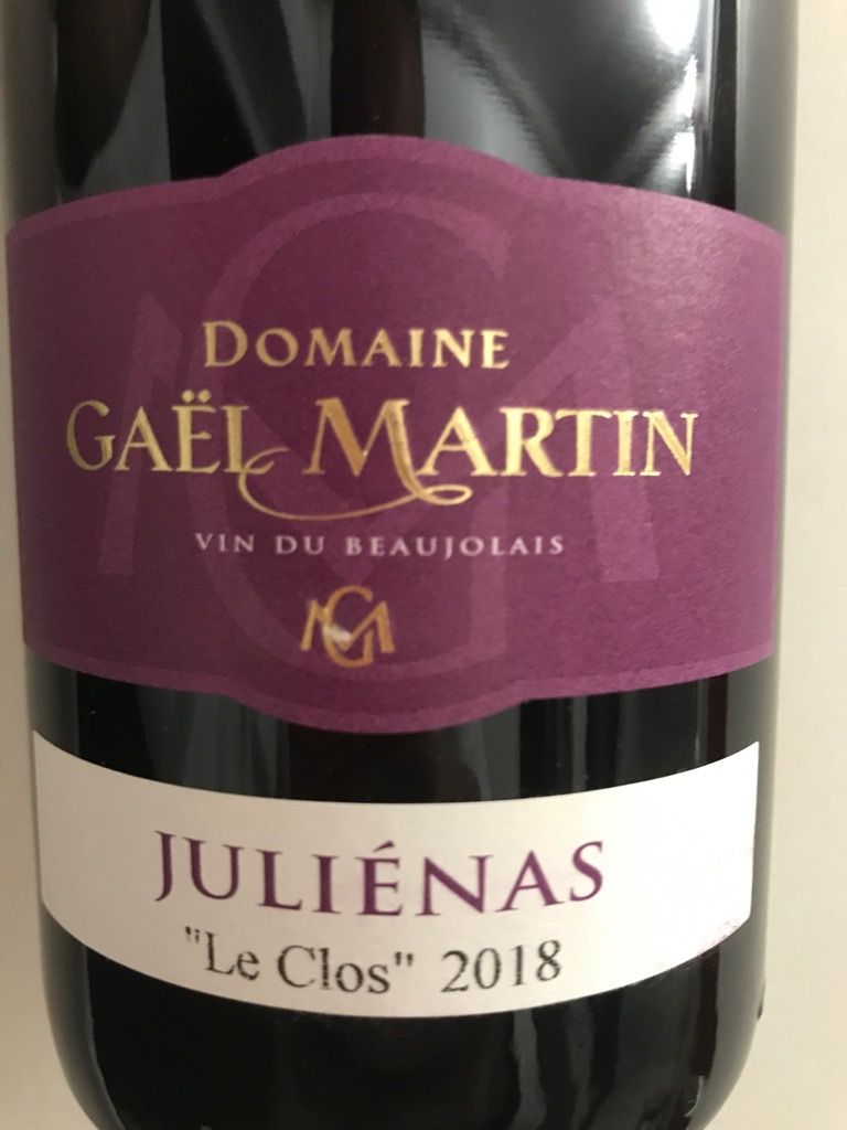 2020 Gaël Martin Juliénas Le Clos, France, Burgundy, Beaujolais ...