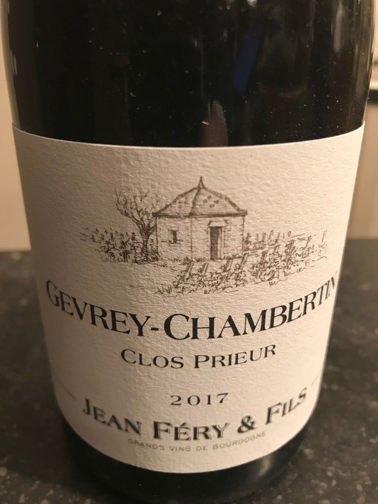 2018 Domaine Jean Féry & fils Gevrey-Chambertin Clos Prieur, France ...