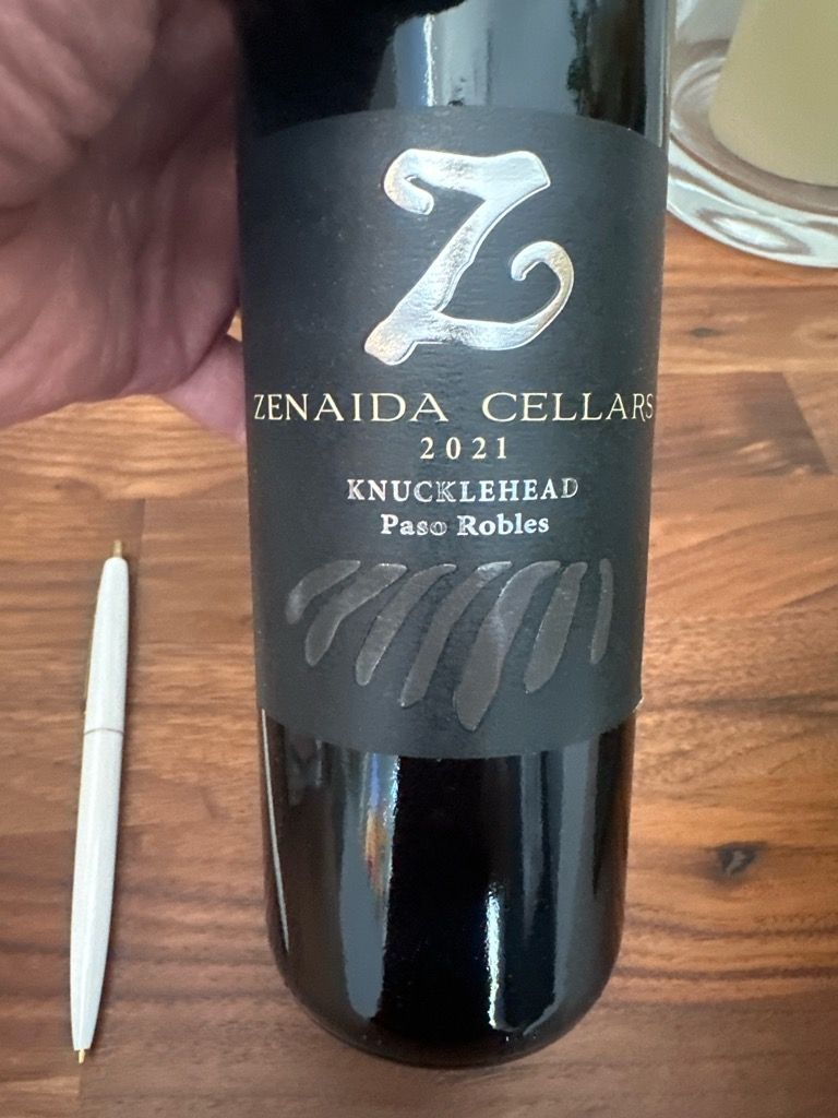 2021 Zenaida Cellars Knucklehead, USA, California, Central Coast, Paso ...