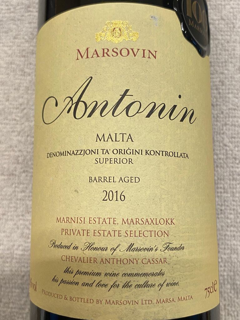 2016 Marsovin Antonin, Malta, DOK Malta Superiore - CellarTracker