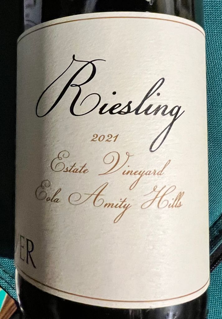 2021 Royer Riesling Estate Vineyard, USA, Oregon, Willamette Valley ...