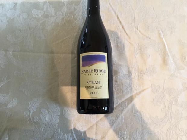2014 Sable Ridge Syrah Bennett Valley, USA, California, Sonoma County ...