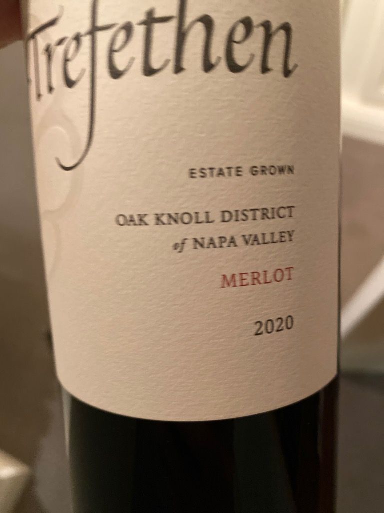 2020 Trefethen Merlot Estate Grown, USA, California, Napa Valley, Oak ...