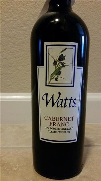 2010 Watts Winery Cabernet Franc, USA, California, Central Valley, Lodi ...