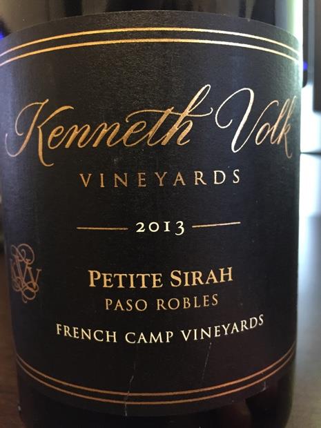 2013 Kenneth Volk Petite Sirah French Camp, USA, California, Central ...