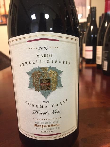 2008 Mario Perelli-Minetti Winery Pinot Noir, USA, California, Sonoma ...