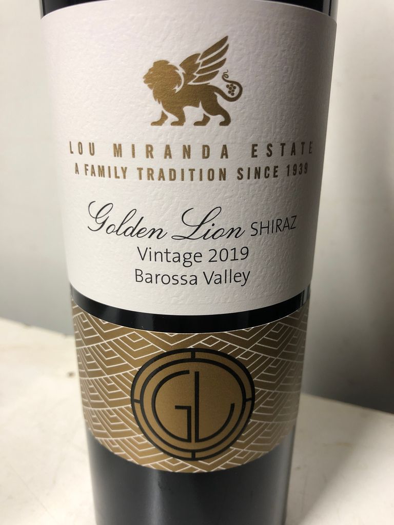 2019 Lou Miranda Estate Shiraz Golden Lion, Australia, South Australia ...