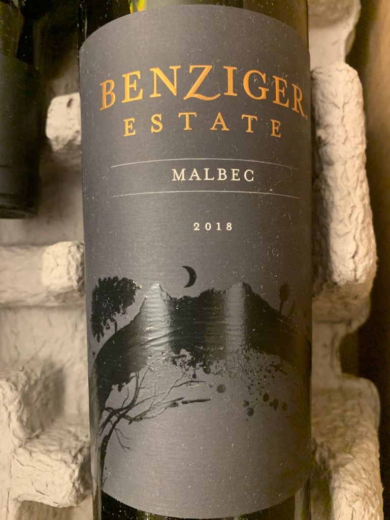 2018 Benziger Family Winery Malbec Estate, USA, California, Sonoma ...