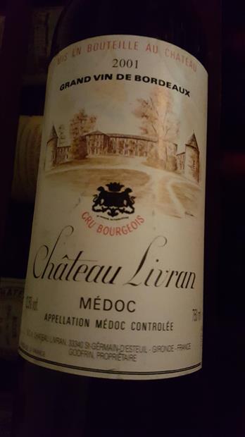 2001 Château Livran, France, Bordeaux, Médoc - CellarTracker