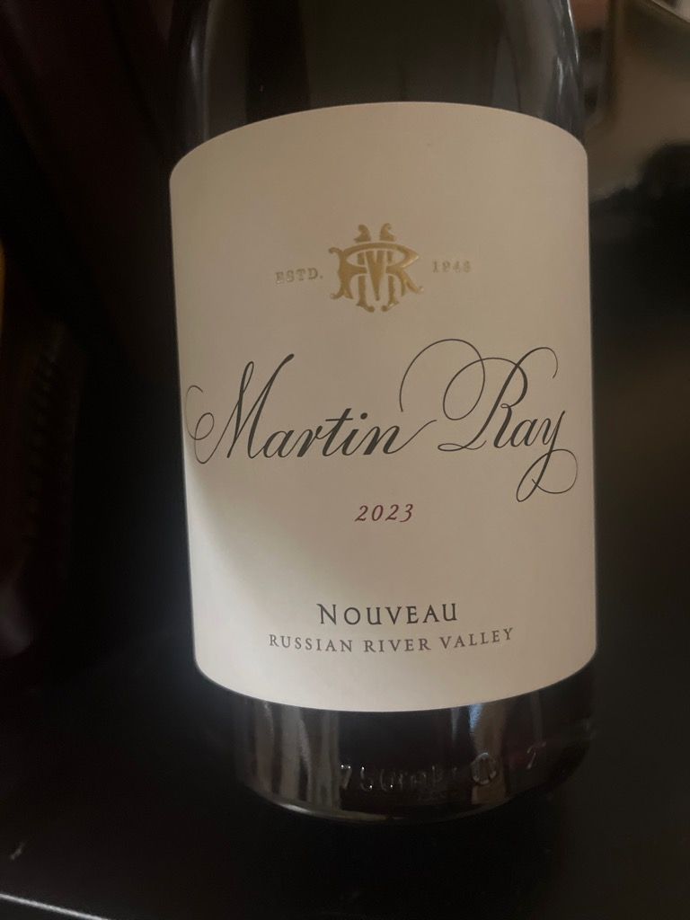 2023 Martin Ray Pinot Noir Nouveau, USA, California, Sonoma County ...